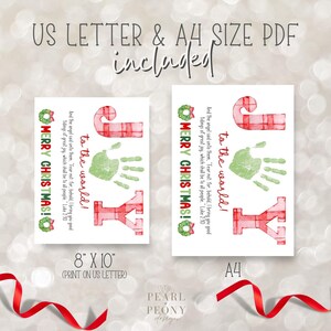 PRINTABLE Christian Christmas Handprint Art Craft, Joy Bible Verse, DIY ...