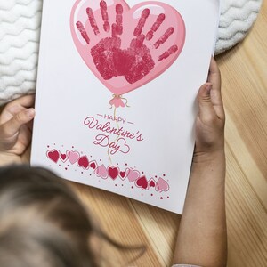 PRINTABLE Valentines Day Handprint Art Craft for Kids, Keepsake Art ...