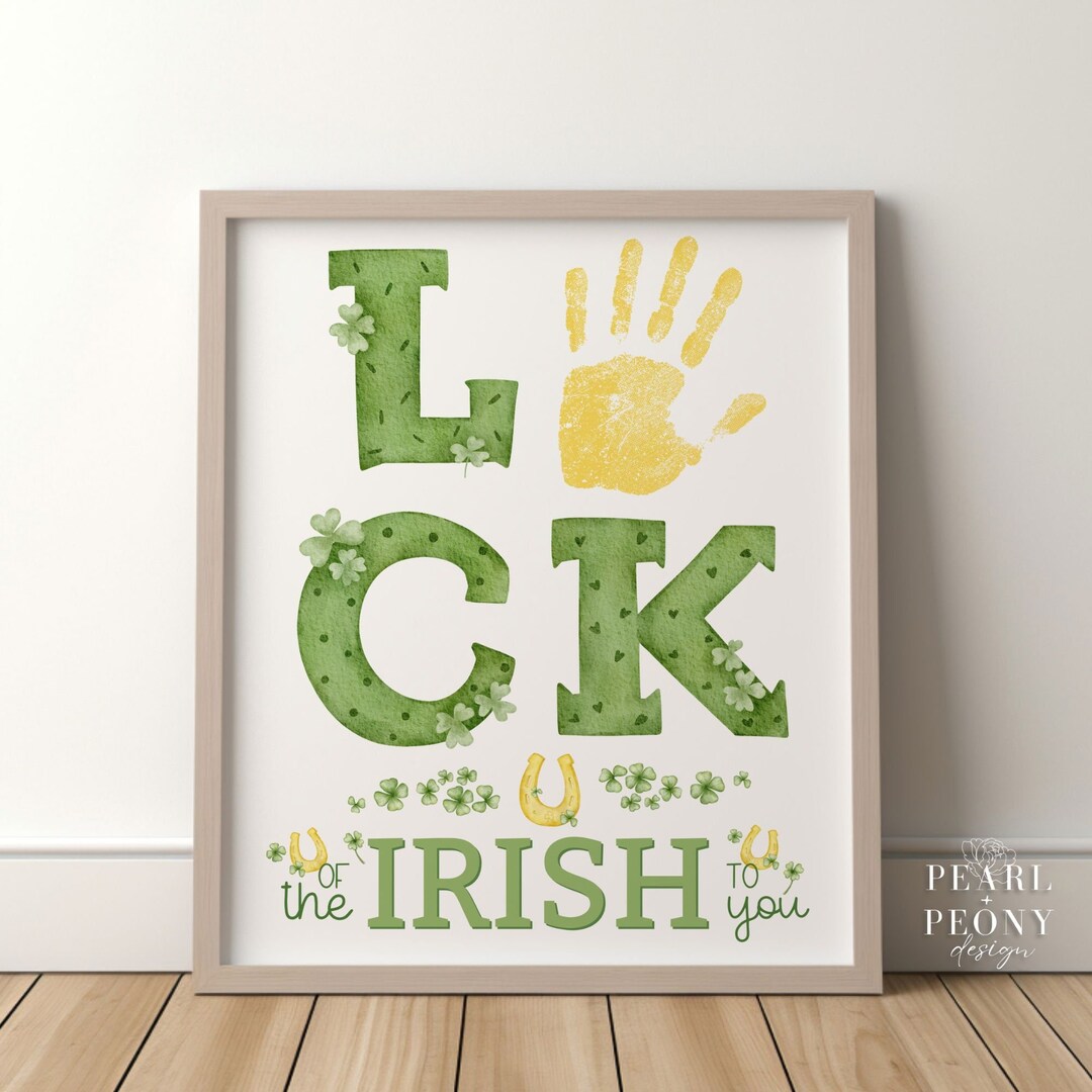 PRINTABLE St. Patrick's Day Handprint Art Craft for Kids, Luck of the ...