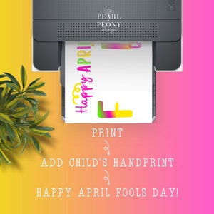 PRINTABLE April Fools Day Handprint Art Craft for Kids, Keepsake Art ...