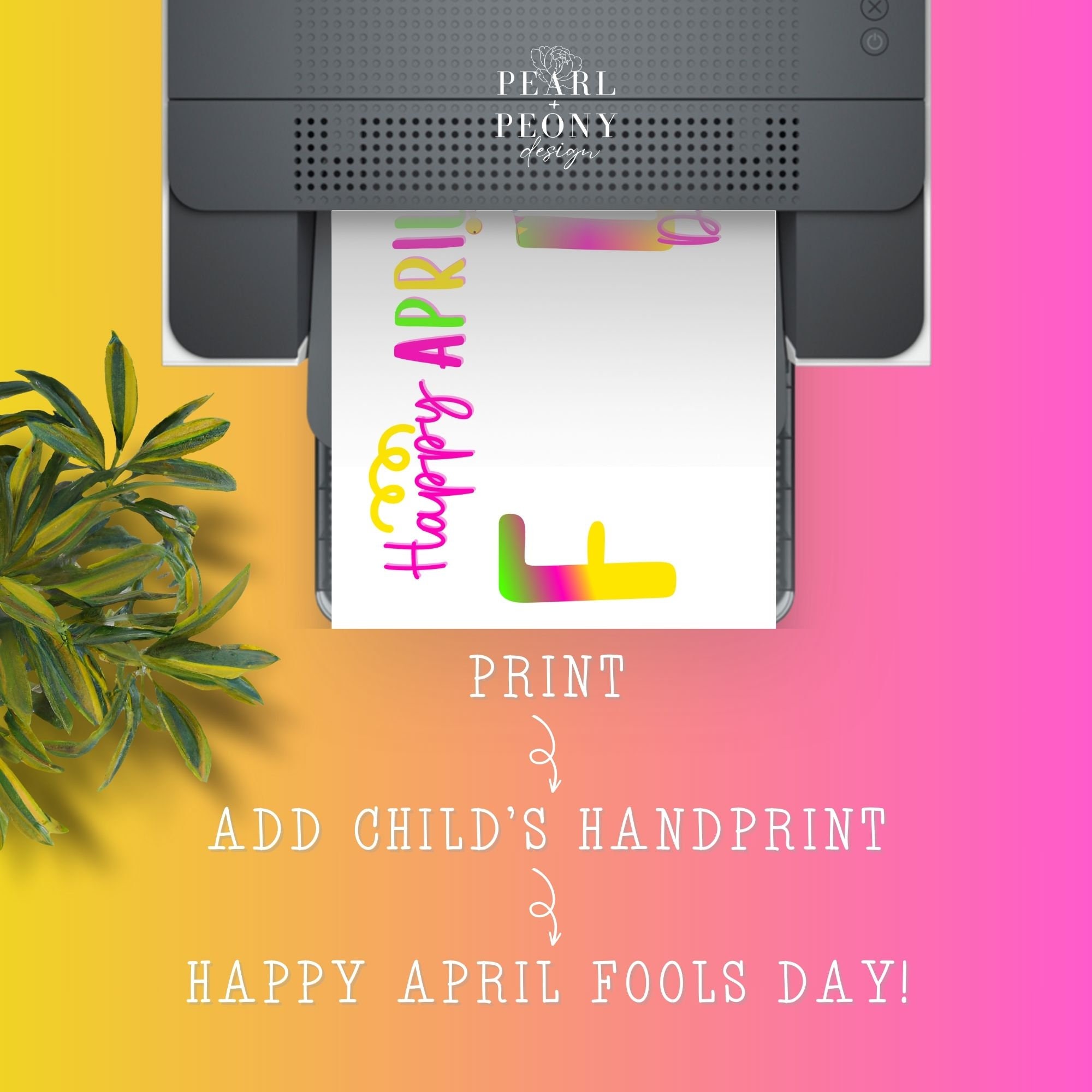 PRINTABLE April Fools Day Handprint Art Craft for Kids, Keepsake Art ...