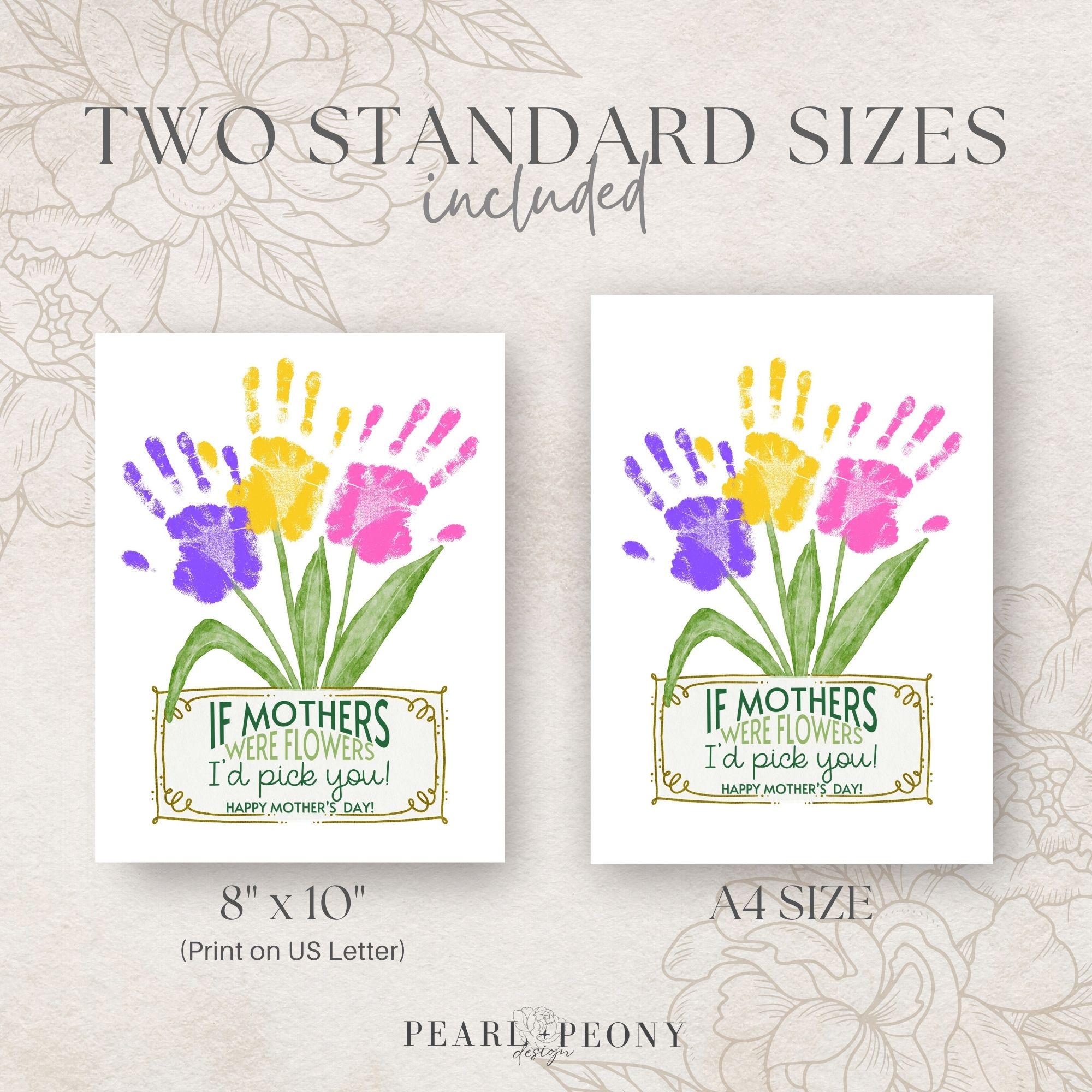 PRINTABLE Mothers Day Handprint Art Craft for Kids, Tulip Flower ...