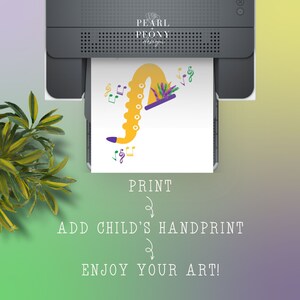 PRINTABLE Mardi Gras Handprint Art Craft for Kids, Mardi Gras Sax ...