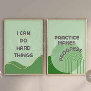 PRINTABLE Growth Mindset Poster Bundle, Boho Classroom Decor, Calm Down ...
