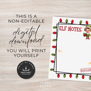 PRINTABLE Christmas Elf Notes, Personalize Notes From Your Elf, Elf ...