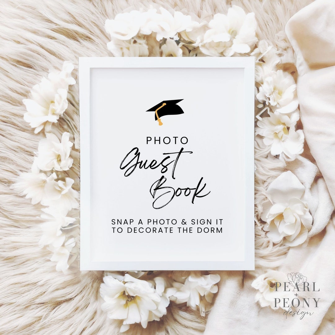 PRINTABLE Graduation Party Photo Guest Book Table Sign, NON-EDITABLE ...