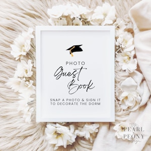 PRINTABLE Graduation Party Photo Guest Book Table Sign, NON-EDITABLE ...