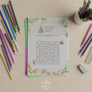 PRINTABLE Easter Activity Page Bundle for Kids, Easter Basket Games ...