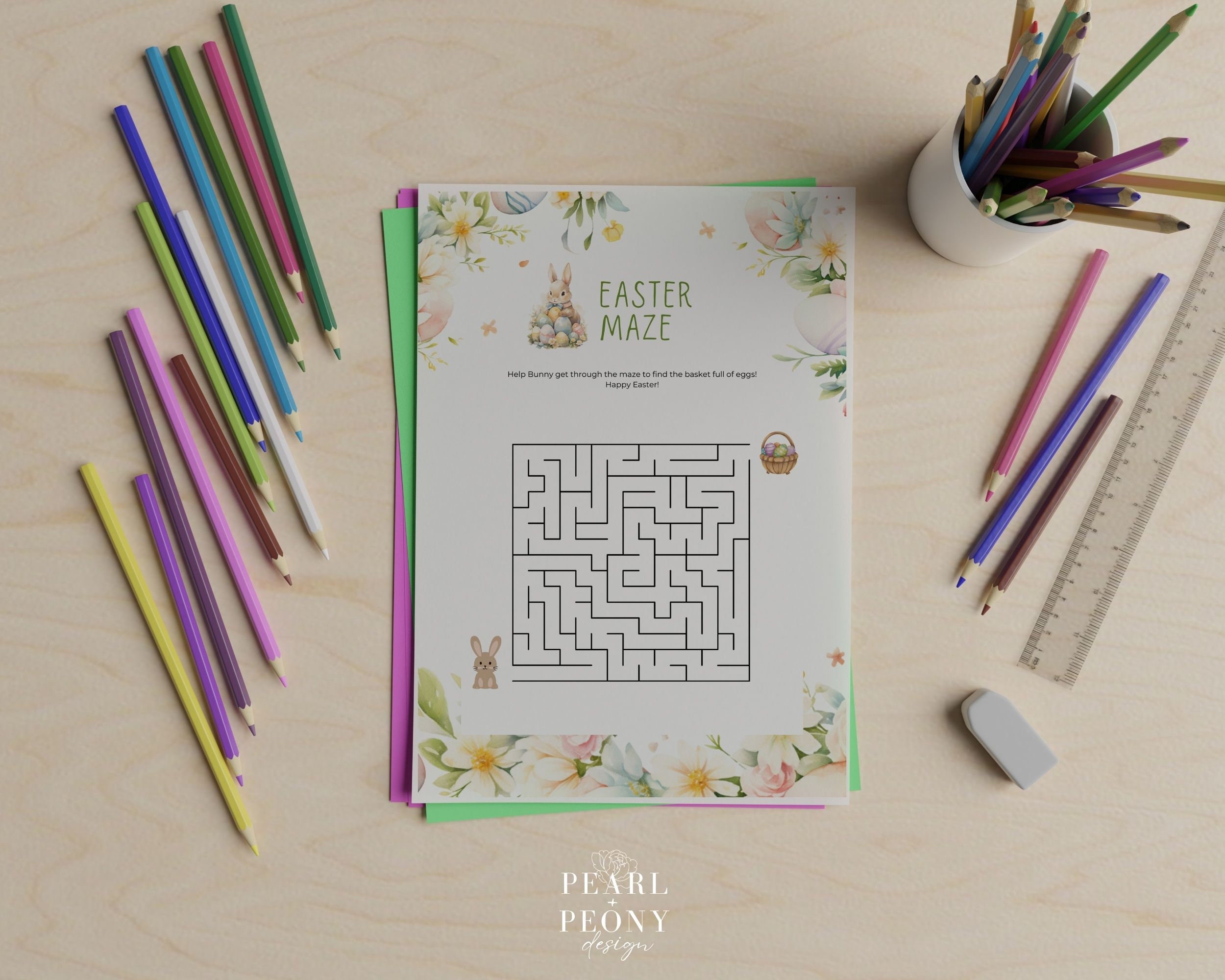 PRINTABLE Easter Activity Page Bundle for Kids, Easter Basket Games ...