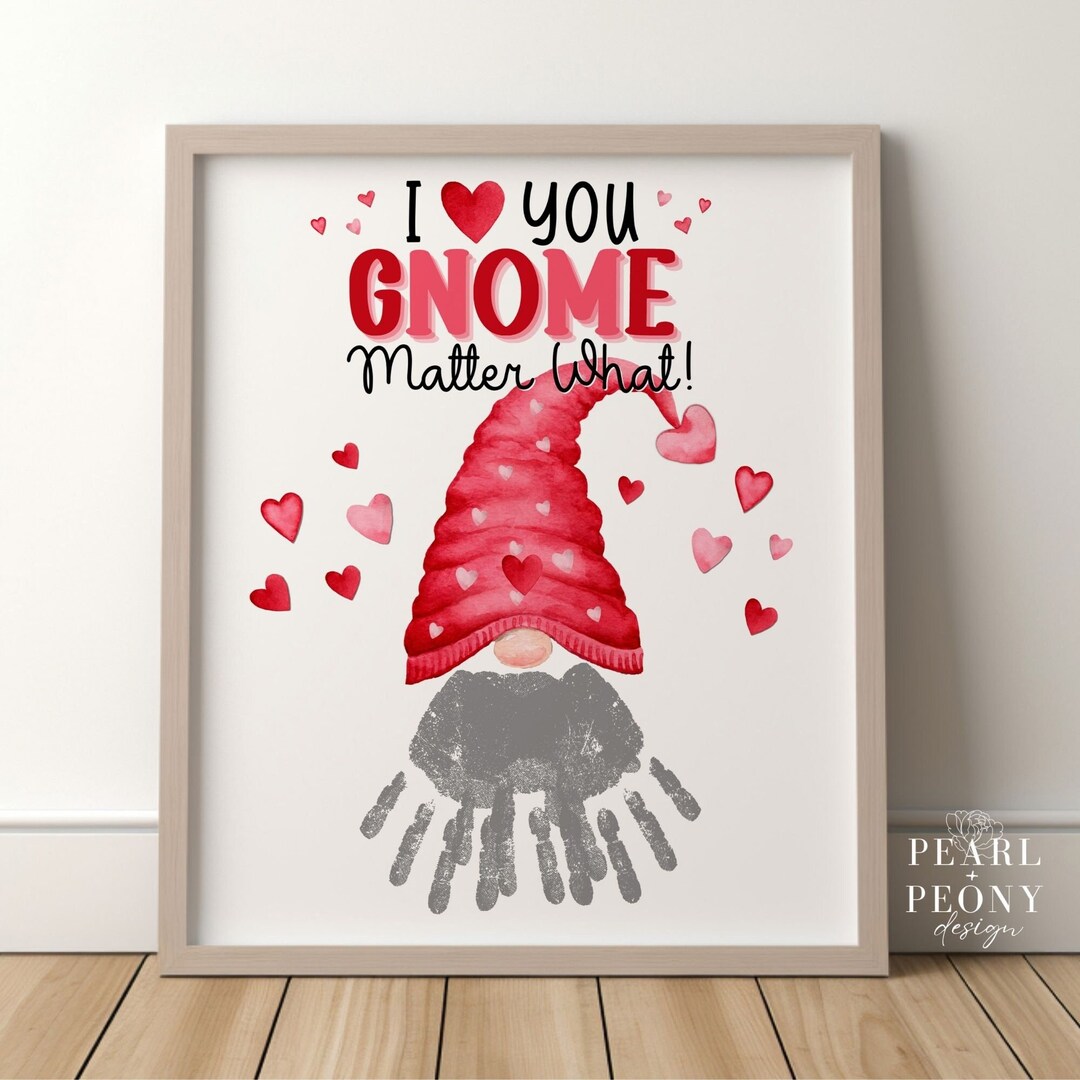 PRINTABLE Valentines Day Handprint Art Craft for Kids, Keepsake Art ...