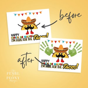 PRINTABLE Cinco De Mayo Tacos Handprint Art Craft, Keepsake Art ...