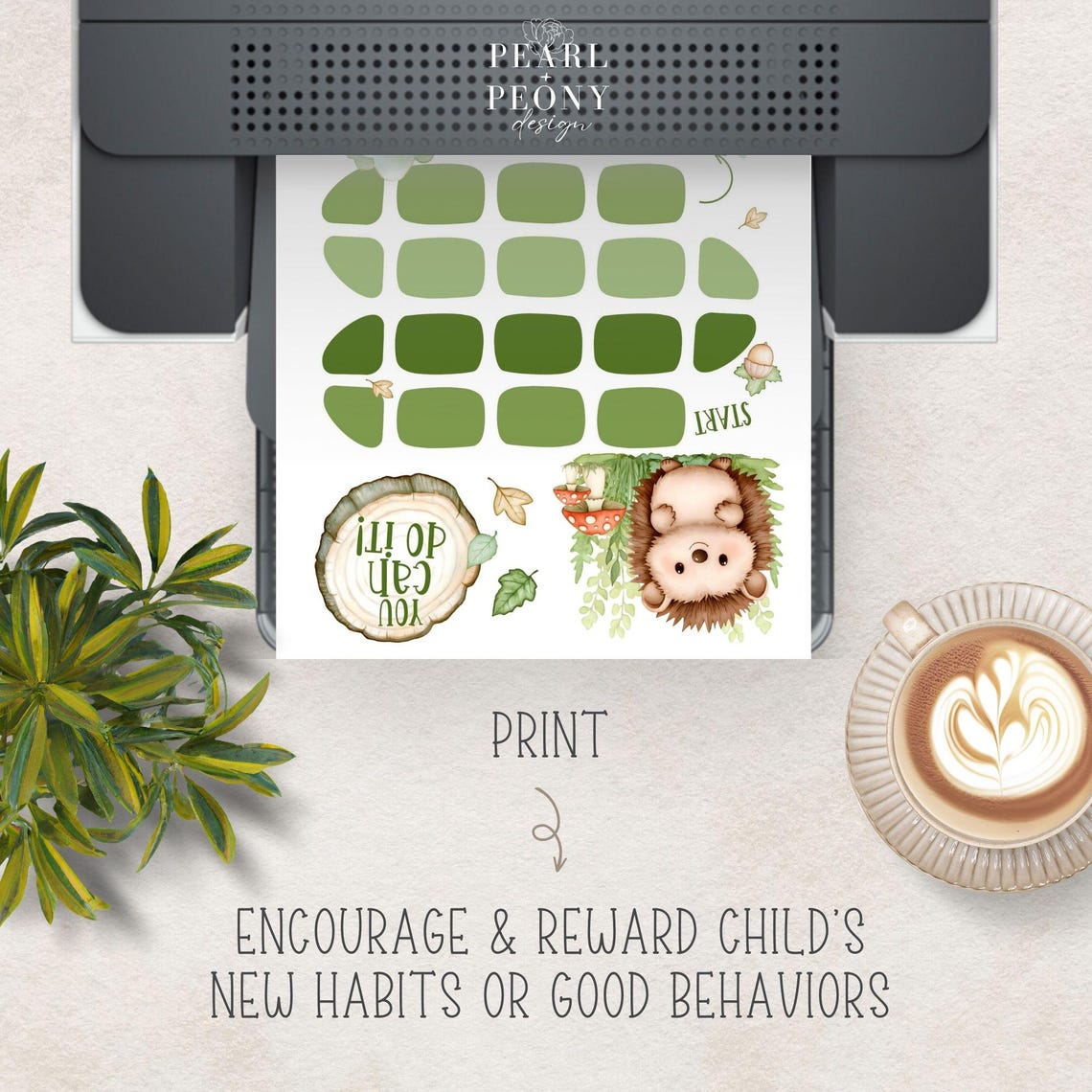PRINTABLE Cute Hedgehog Reward Chart, Kids Chore Chart, Routine Sticker ...