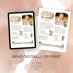 EDITABLE Meet the Teacher Template, Back to School Flyer, Boho Coffee ...