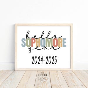 PRINTABLE 2024 Boho First Day of Sophomore Year 10th Grade Sign ...