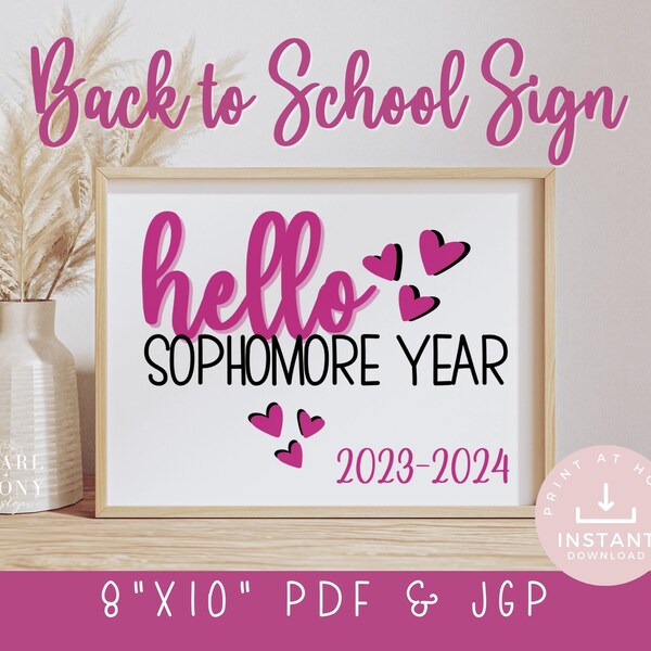 Sophomore Sign - Etsy