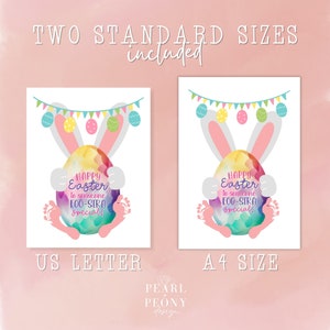 PRINTABLE Easter Handprint Art Craft for Kids, Footprint Keepsake Art ...