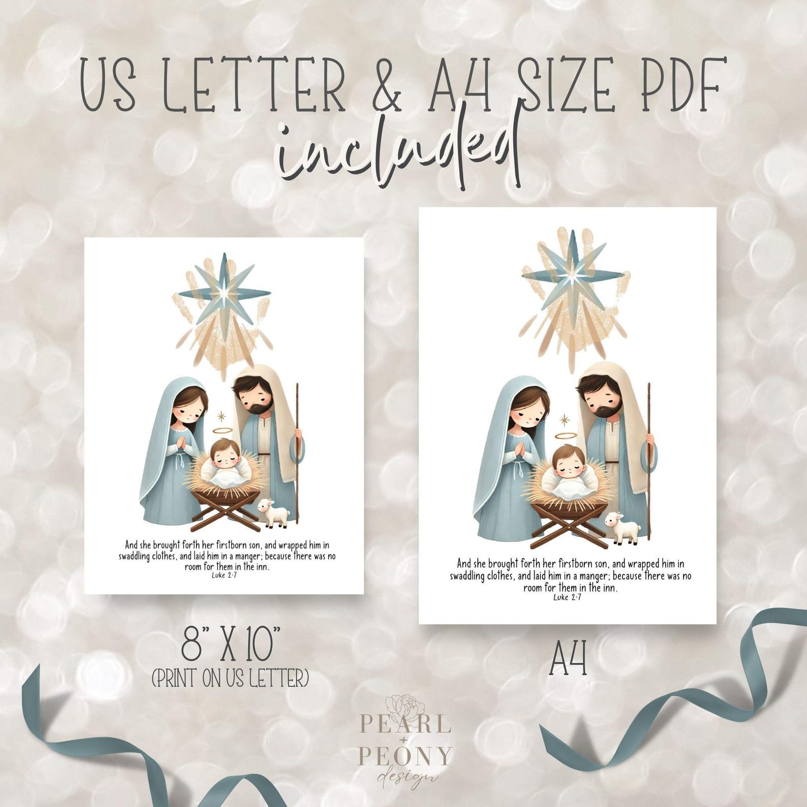 PRINTABLE Christian Christmas Handprint Art Craft, Nativity Bible Verse ...