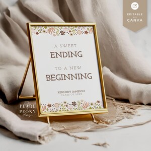 EDITABLE Graduation Party Candy Buffet Sign Template, Candy Bar Sign ...