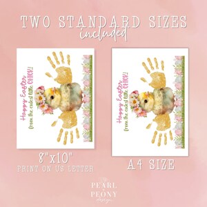 PRINTABLE Easter Handprint Art Craft for Kids, Chick Keepsake Art ...