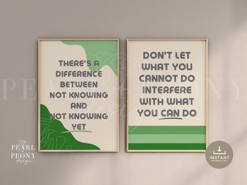 PRINTABLE Growth Mindset Poster Bundle Boho Classroom Decor - Etsy