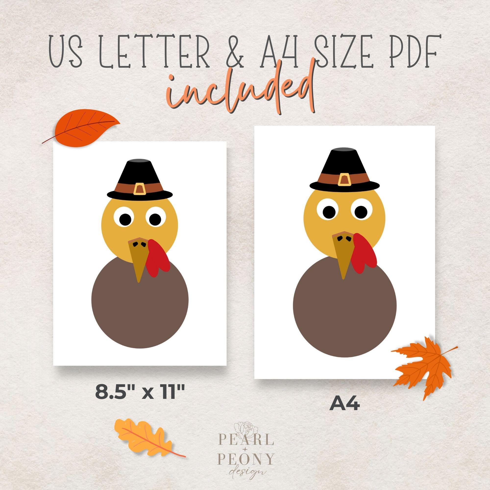 PRINTABLE Thanksgiving Thankful Turkey Craft, DIY Gratitude Activity ...