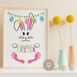 PRINTABLE Easter Handprint Art Craft for Kids, Footprint Keepsake Art ...