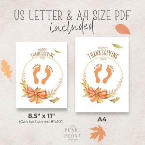 PRINTABLE Thanksgiving Handprint Art Craft, DIY Handprint Fall Art ...