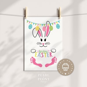 PRINTABLE Easter Handprint Art Craft for Kids, Footprint Keepsake Art ...
