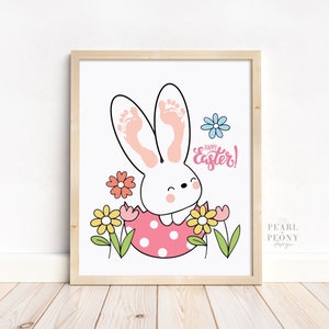 PRINTABLE Easter Handprint Art Craft for Kids, Footprint Keepsake Art ...