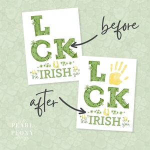 PRINTABLE St. Patrick's Day Handprint Art Craft for Kids, Luck of the ...