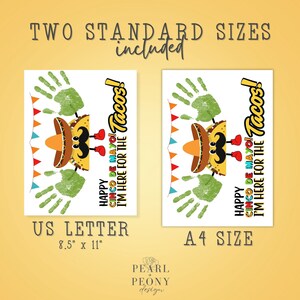 PRINTABLE Cinco De Mayo Tacos Handprint Art Craft, Keepsake Art ...