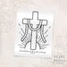 PRINTABLE Christian Easter Coloring Page, Cross He is Risen Coloring ...