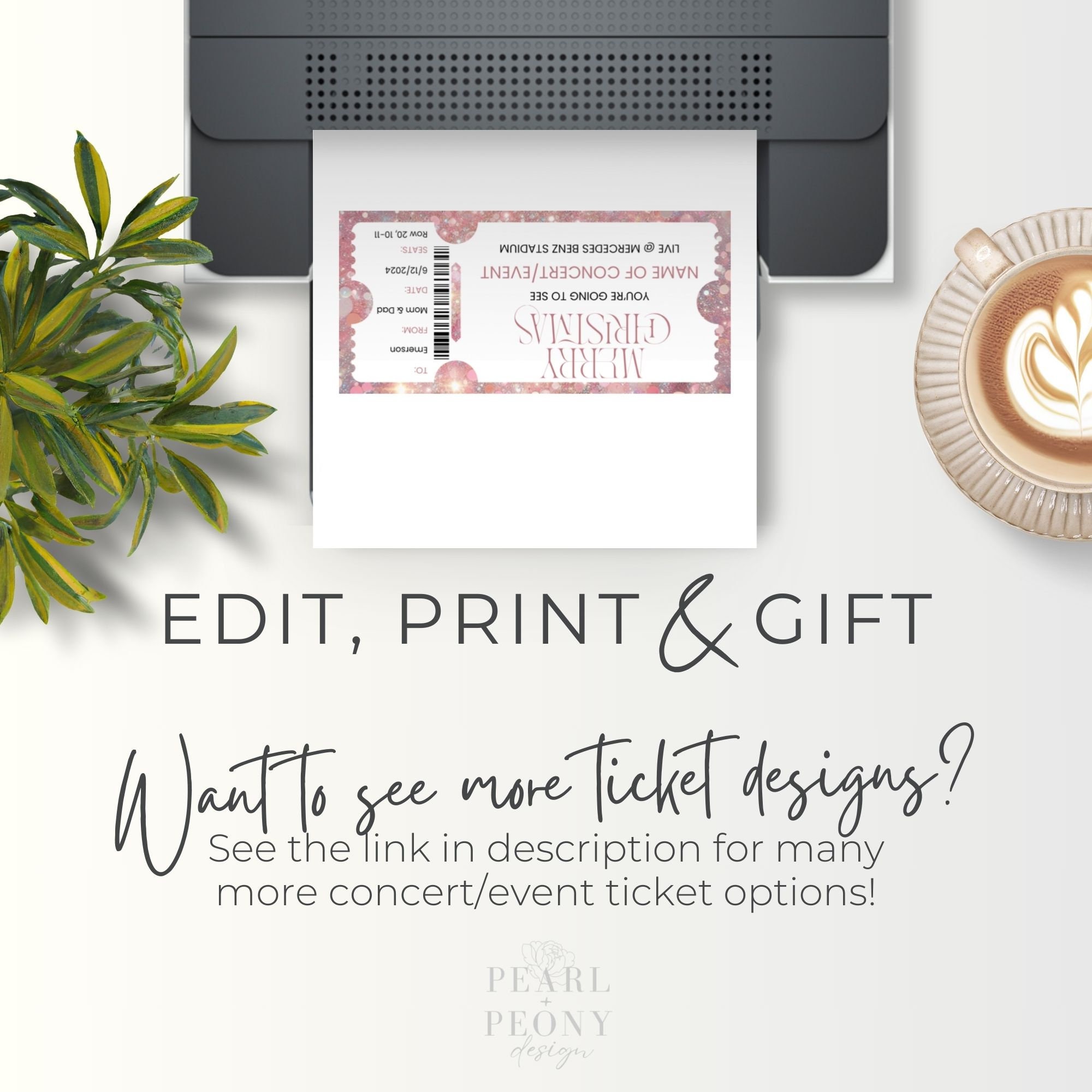 EDITABLE Concert Ticket Template Personalized Event - Etsy