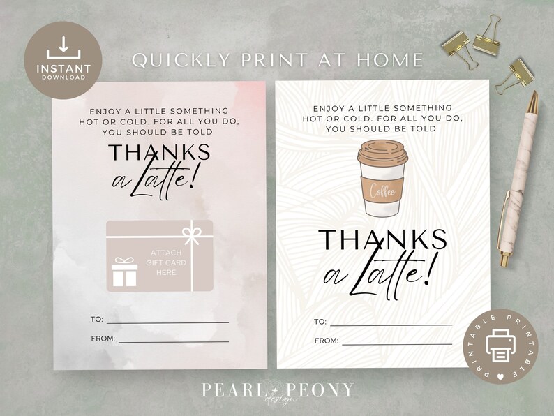 PRINTABLE Teacher Appreciation Coffee Gift Card Holder Thank - Etsy