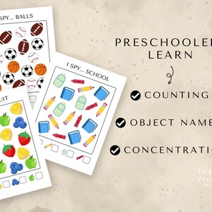 I SPY Counting Activity Sheets Bundle, Printable Game, Summer Activity ...