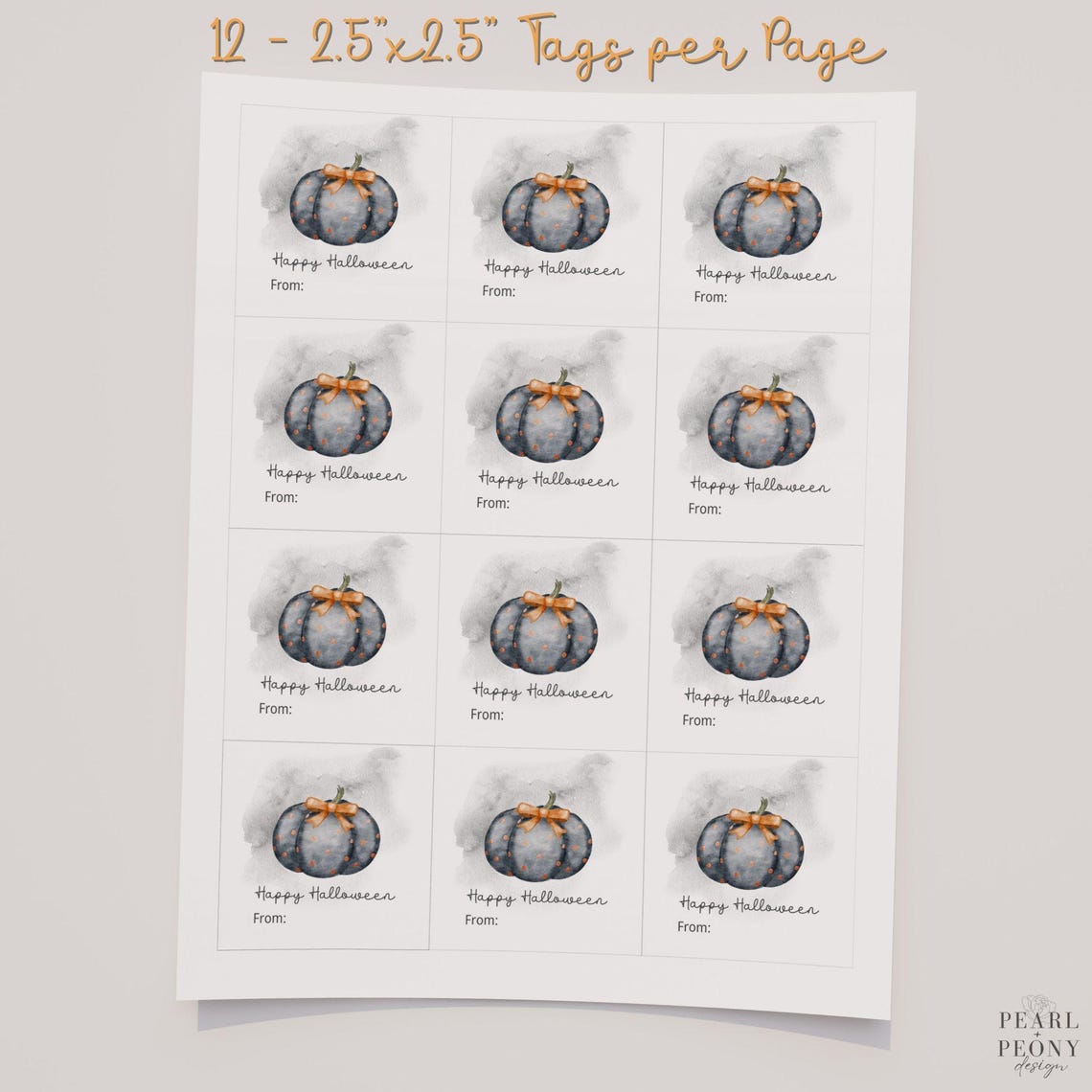 PRINTABLE Cute Halloween Gift Tag, Printable Teacher Classroom Party ...