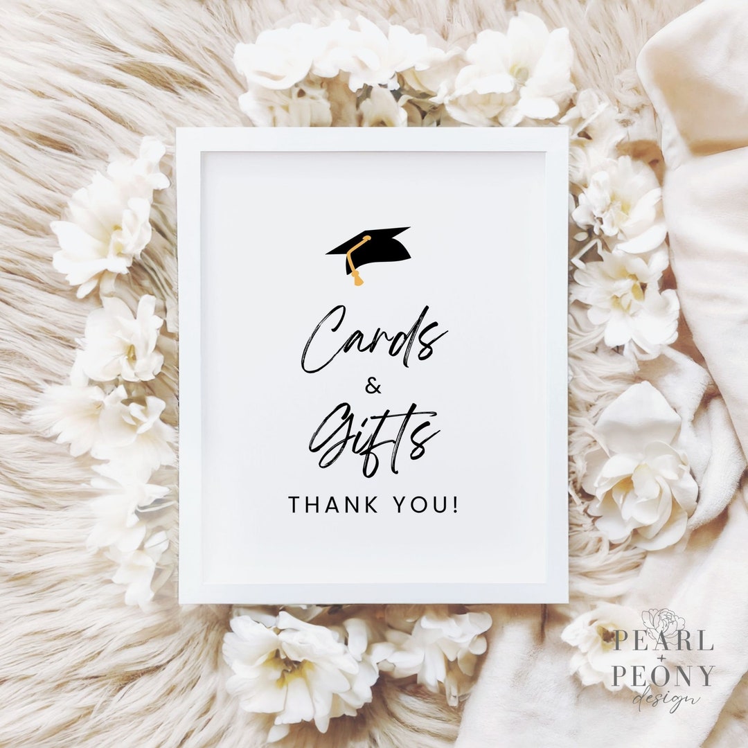 PRINTABLE Graduation Party Gift Table Sign, NON-EDITABLE Print and ...