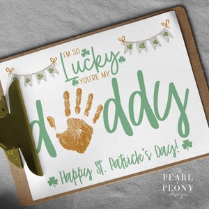 PRINTABLE St. Patrick's Day Handprint Art Craft for Kids, Keepsake Art ...