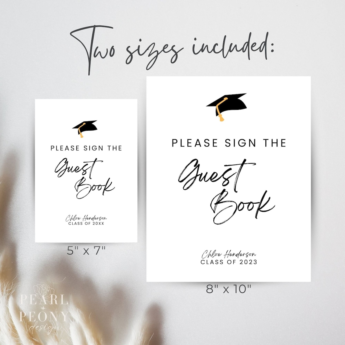Graduation Party Guest Book Table Sign Template | Printable Graduation ...