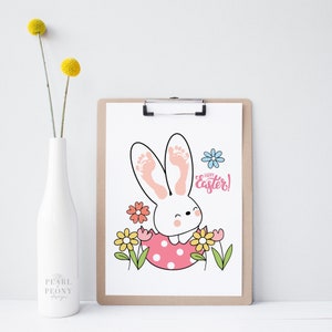 PRINTABLE Easter Handprint Art Craft for Kids, Footprint Keepsake Art ...