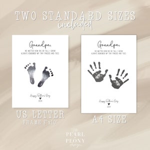 PRINTABLE Grandpa Fathers Day Handprint Footprint Art Craft, Baby ...