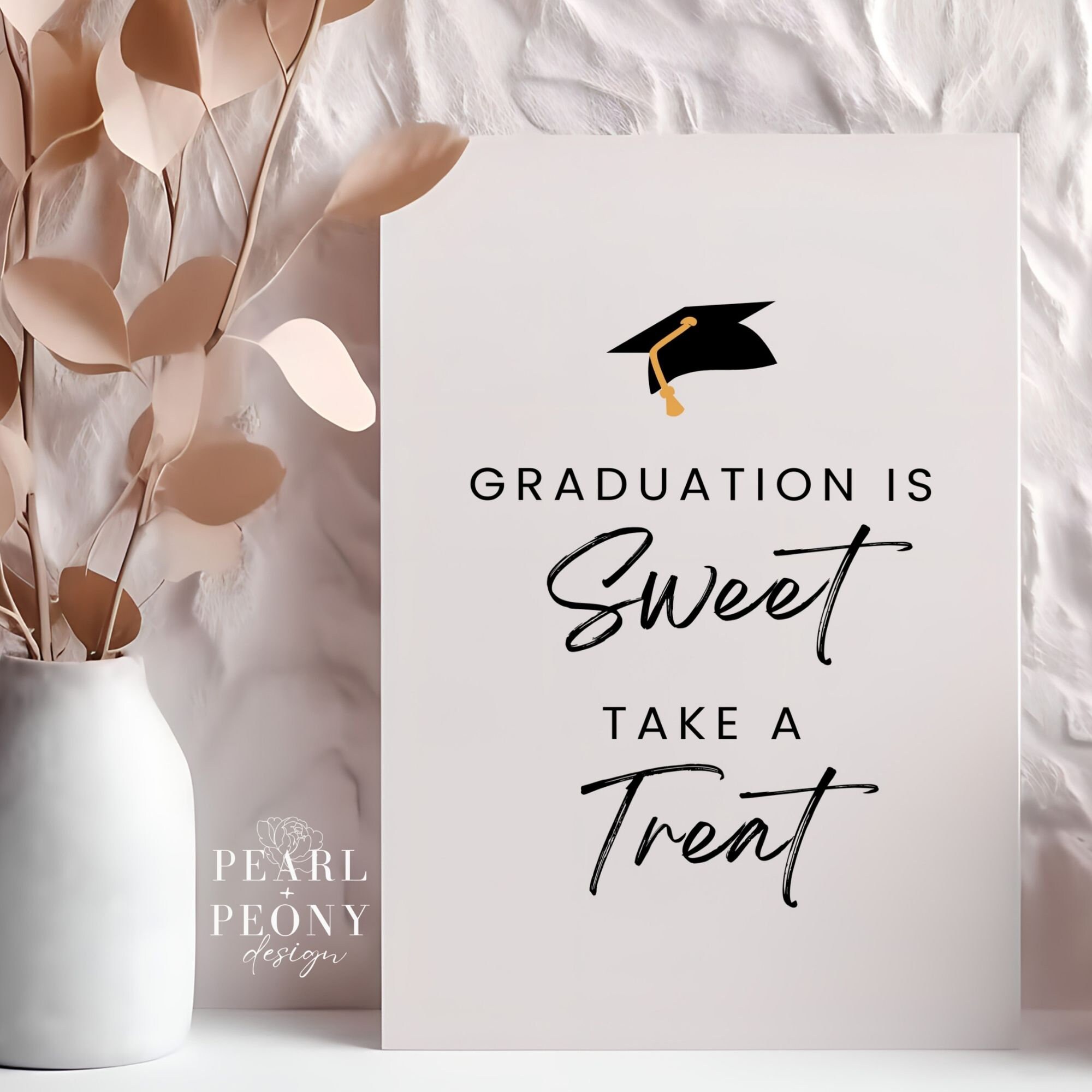 PRINTABLE Graduation Party Treat Table Sign, NON-EDITABLE Print and ...