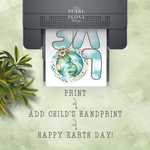 PRINTABLE Earth Day Handprint Art Craft for Kids, Keepsake Art, Toddler ...