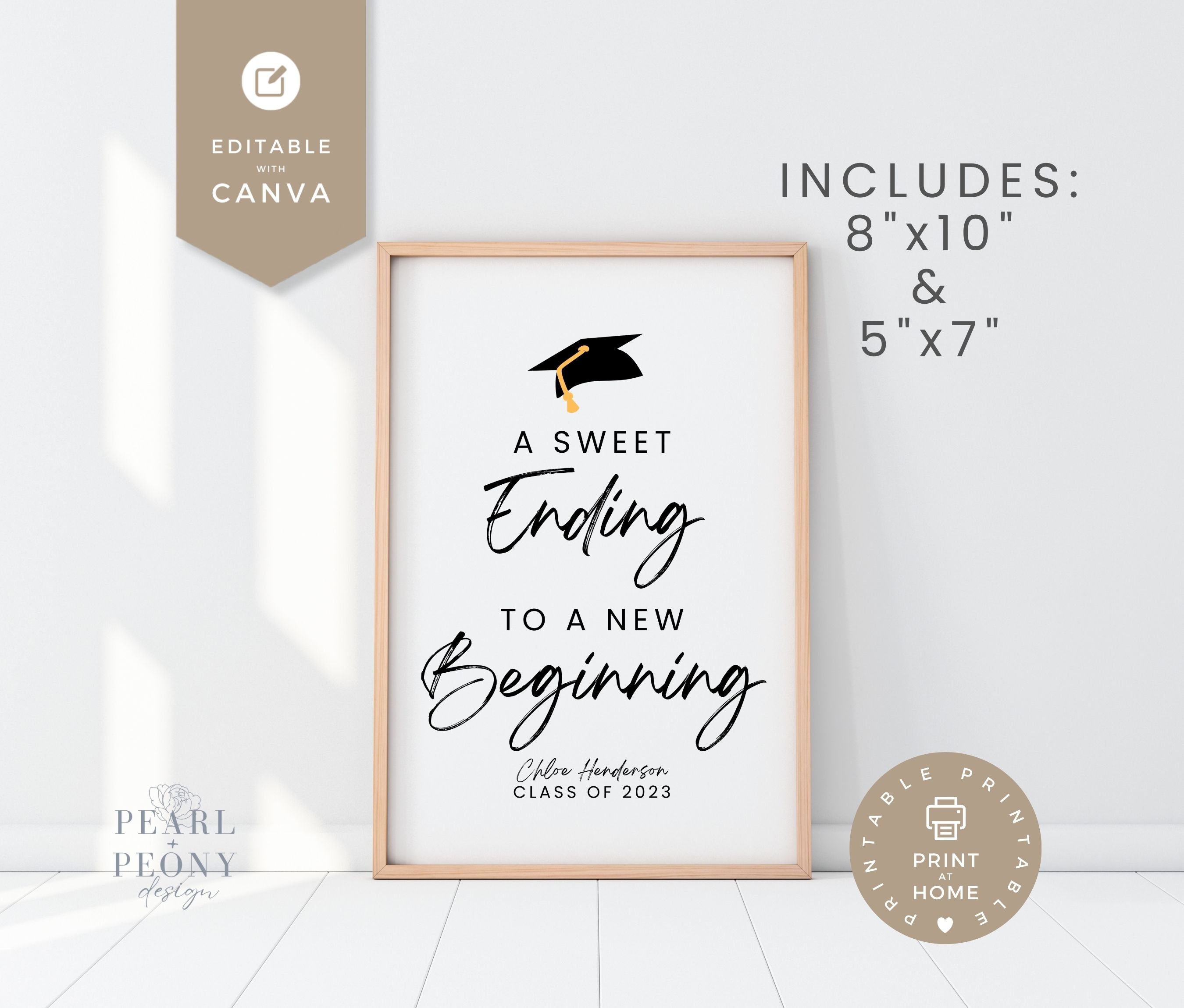 Graduation Dessert Table Sign Printable Graduation Treat Table Sign ...