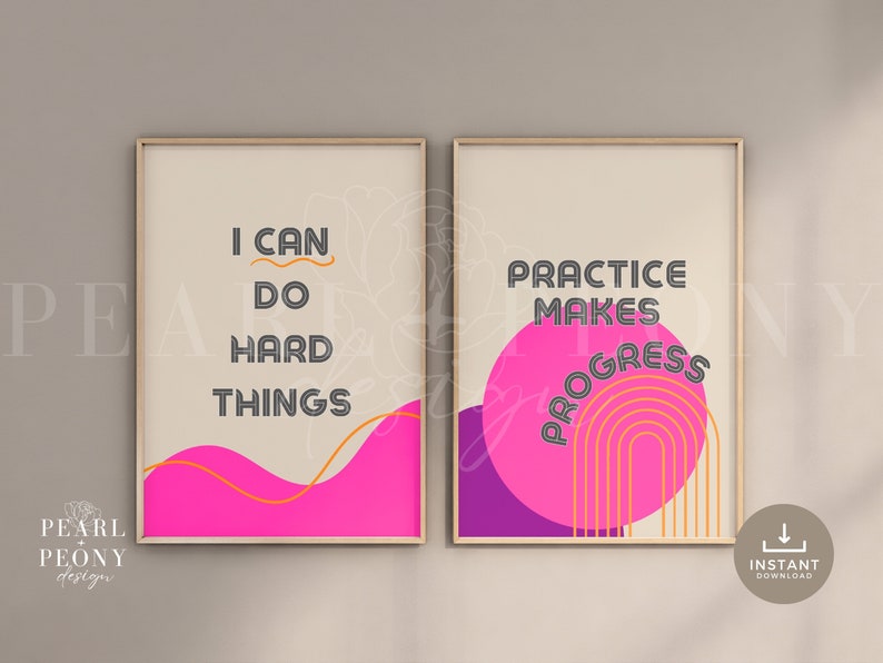 PRINTABLE Growth Mindset Poster Bundle Boho Classroom Decor - Etsy