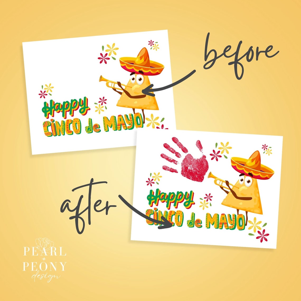 PRINTABLE Cinco De Mayo Handprint Art Craft, Keepsake Art, Toddler ...