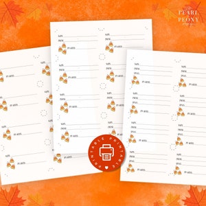 PRINTABLE Candy Corn Guessing Game, Thanksgiving Birthday Party Game ...