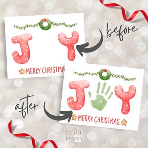 PRINTABLE Joy Christmas Handprint Art Craft for Toddlers, Kids Keepsake ...