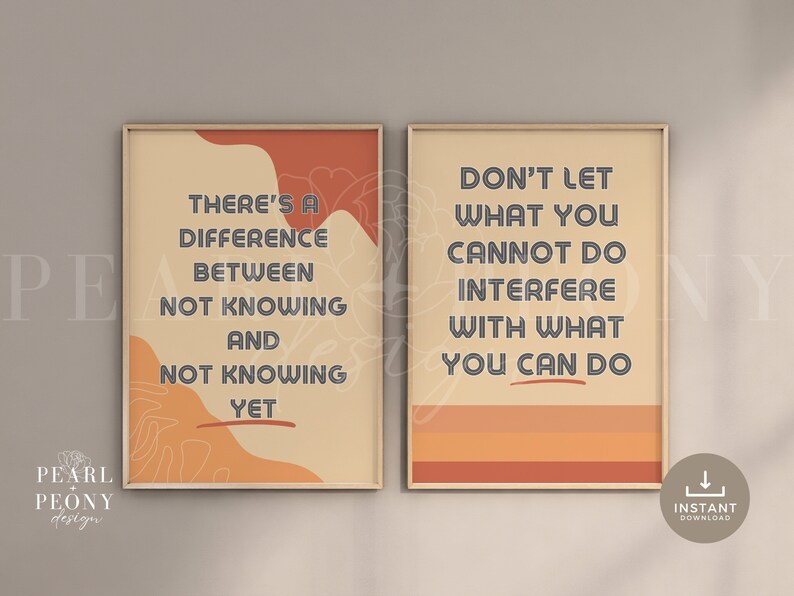 PRINTABLE Growth Mindset Poster Bundle Boho Classroom Decor - Etsy