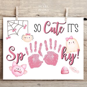 PRINTABLE Cute Not-scary Halloween Handprint Art Craft, Toddler ...